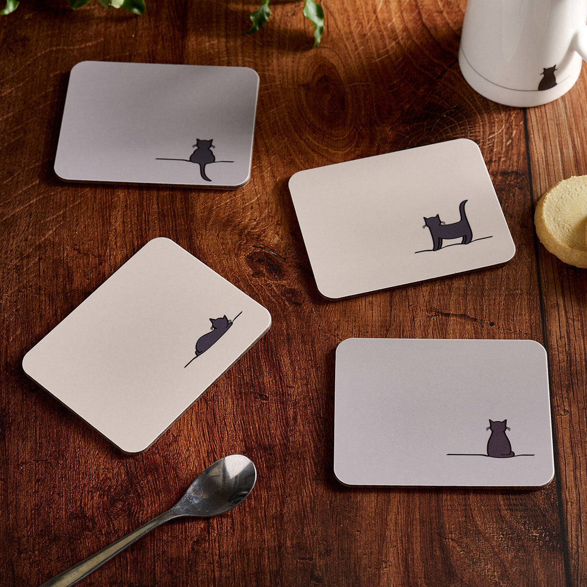 Cat Coasters, Gift for Cat Lovers, Coasters with Cats on, Jin Designs