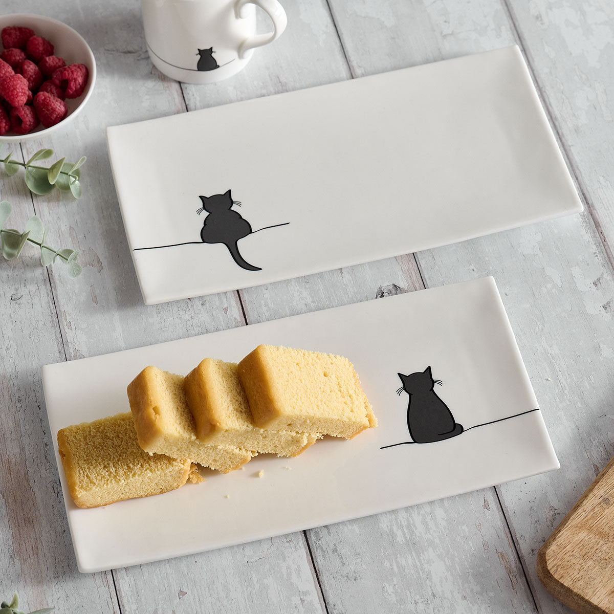 Cat Serving Trays, Set of Two - A Luxury Fine Bone China Dish Set for ...