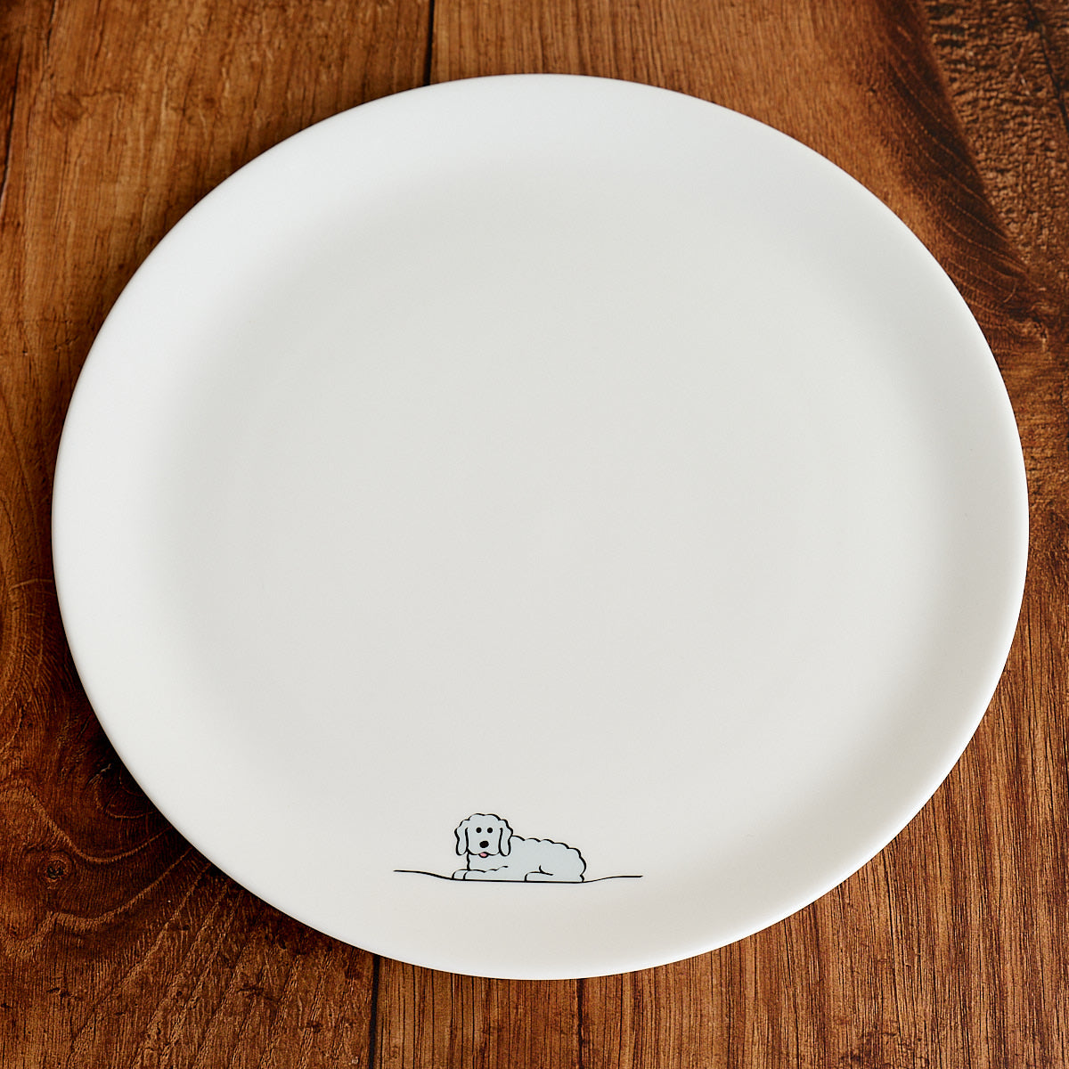 Fluffy Dog Dinner Plate | Dog Lover Side Plate | Jin Designs