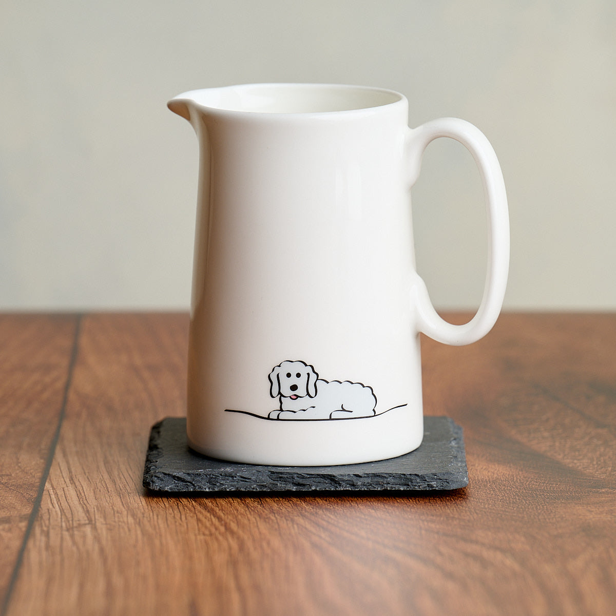 Fluffy Dog Half Pint Jug 330ml - Fine Bone China | Jin Designs