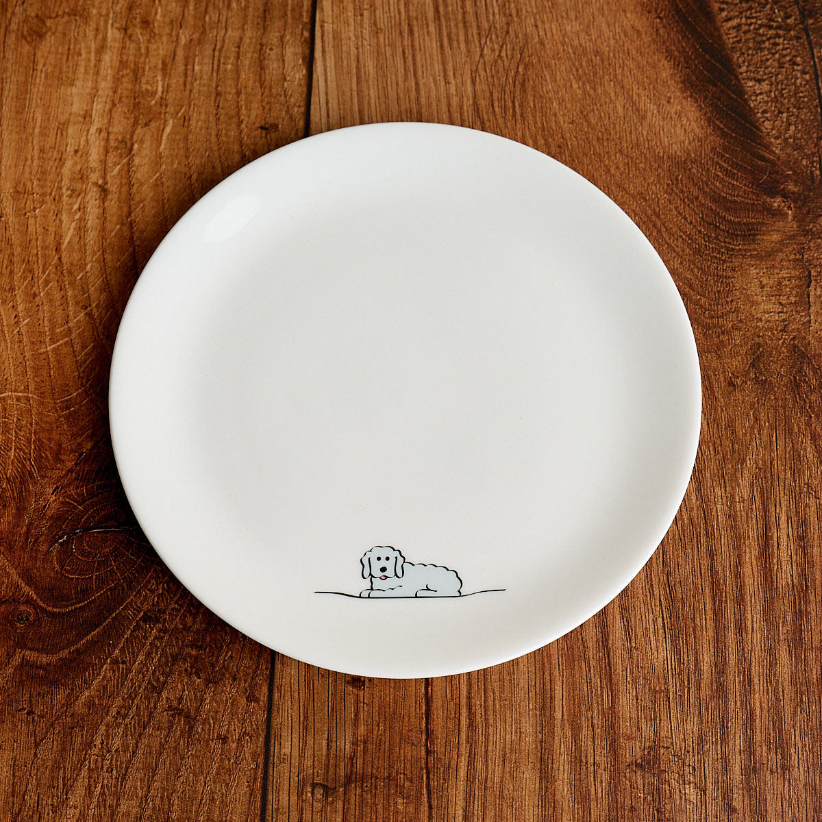 Fluffy Dog Side Plate | Dog Lover Side Plate | Jin Designs