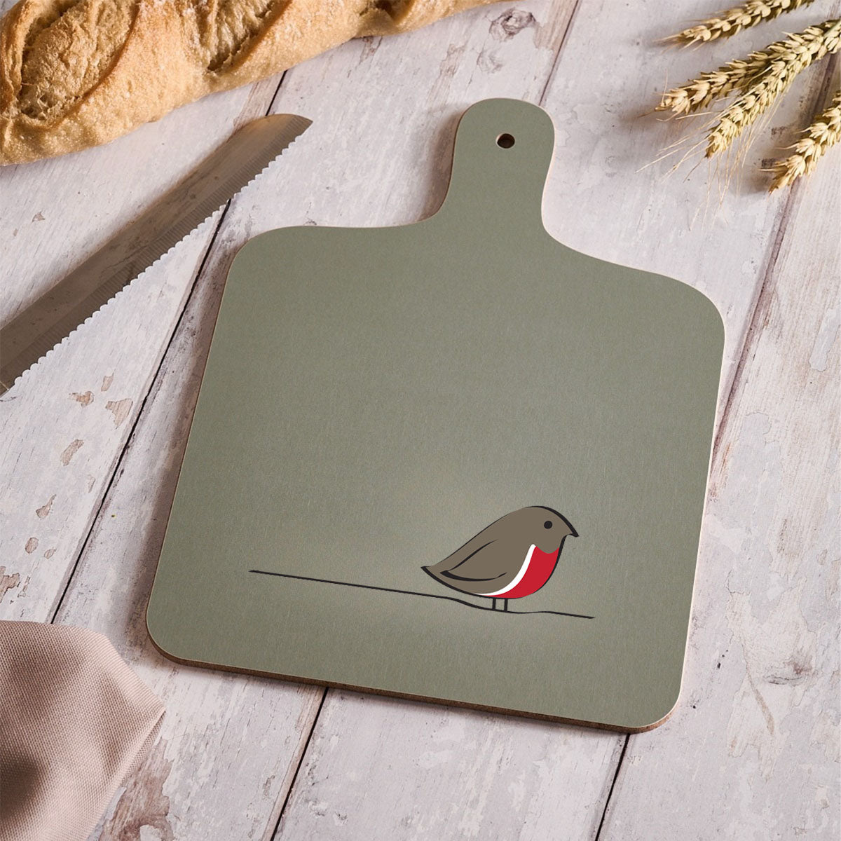 Robin Medium Chopping Board | Bird Lover Gift | Jin Designs
